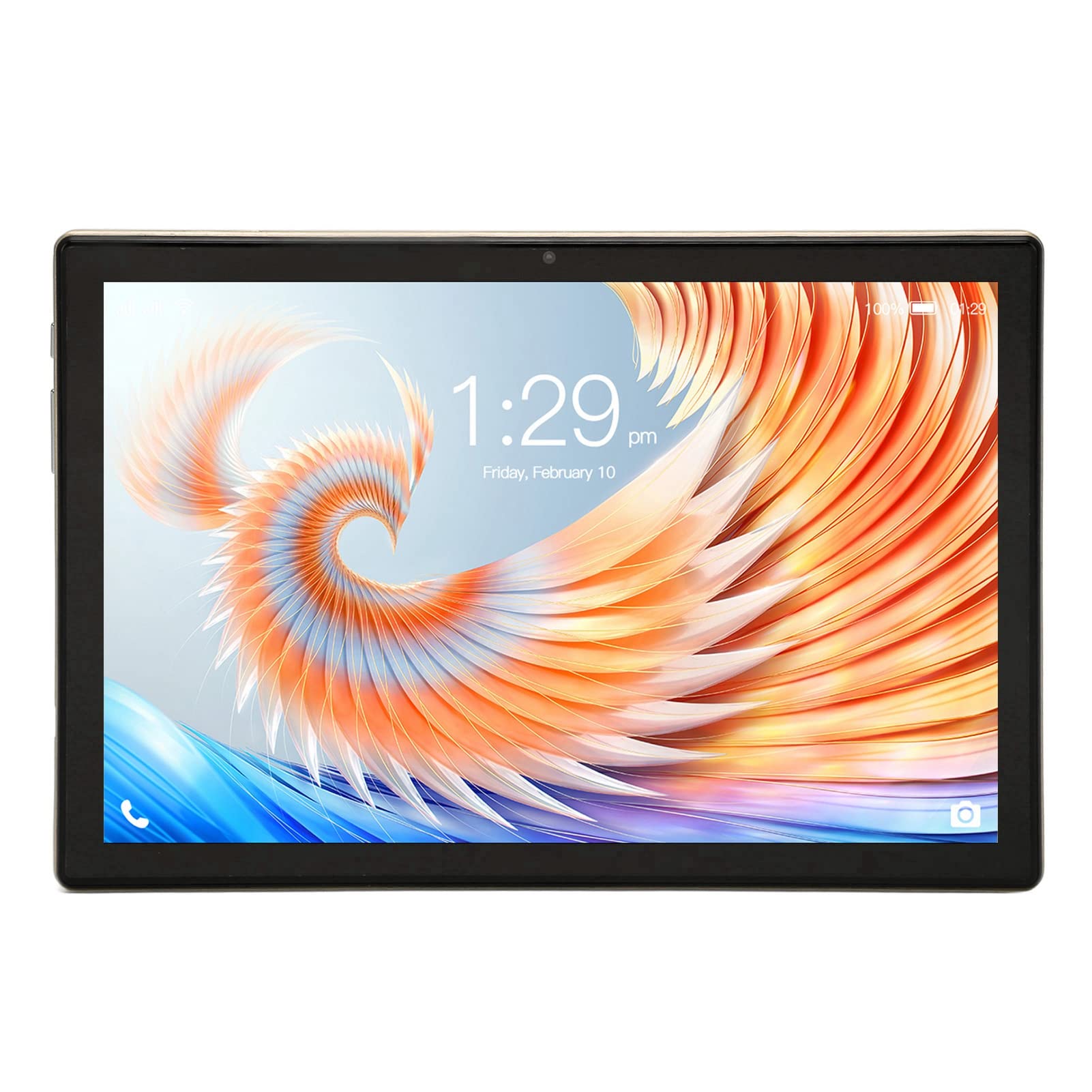 Naroote Tablet PC, FHD Tablet 2.4G 5G WiFi Gold 100-240V Octa Core Processor for Kids for Android 12 for Learning (US Plug)