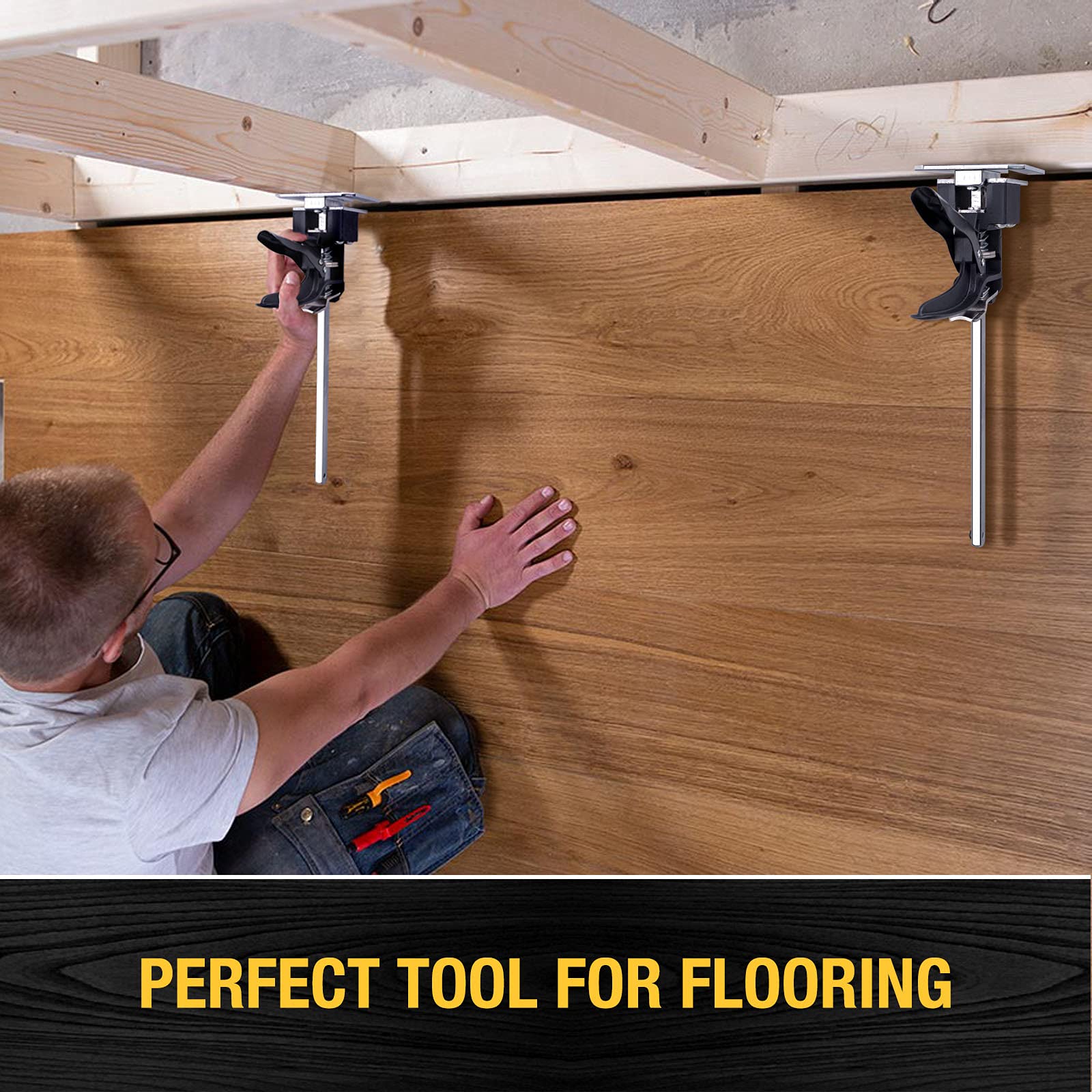 QBZER Effort Elevator | 12-Inch Labor Saving Arm Jack,Drywall Lift Hand Tool for Door Panel Lifting,Board Lifter,Cabinet Jack and Wall Tile Height Adjuster,Gift for Father and Husband (2 PCS)