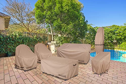 ULTCOVER Rectangular Gas Fire Pit Table Cover 52x34 inch Waterproof Heavy Duty Firepit Cover