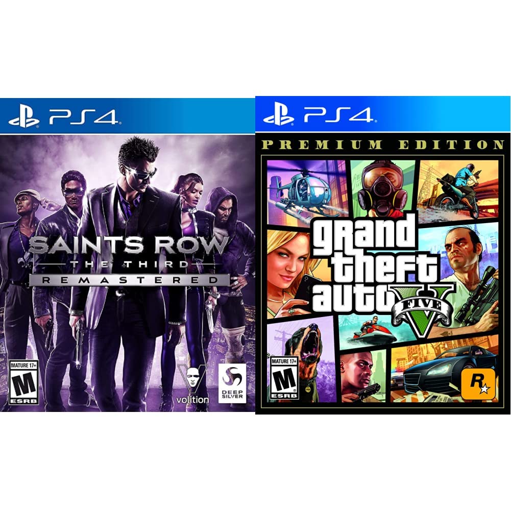 Saints Row The Third Remastered (Playstation 4) and Grand Theft Auto V Premium Edition Playstation 4 Bundle