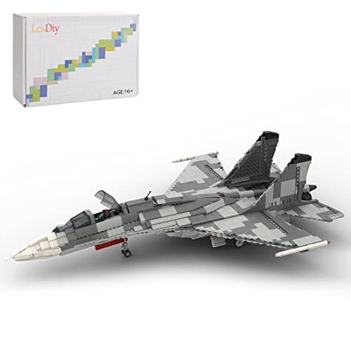 Topoo Military Fighter Aircraft Building Kit, Airplane Building Set WW2 Armored Battle Bricks Compatible with Lego Technic, 1659 Pcs, MOC-36720