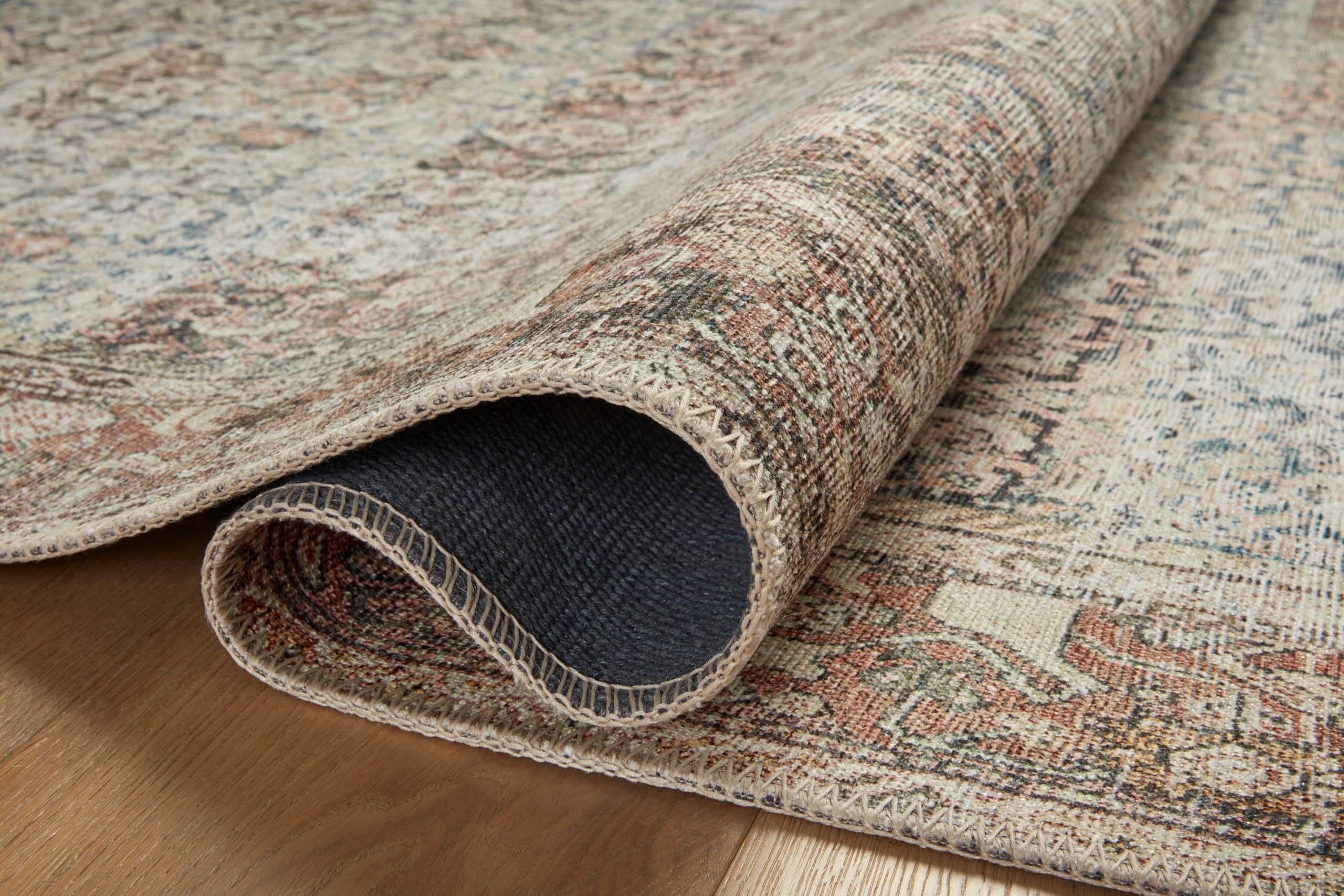 Loloi Amber Lewis x Loloi Georgie Collection GER-09 Multi / Spice, 8'-4" x 11'-6", 0.19" Thick Area Rug