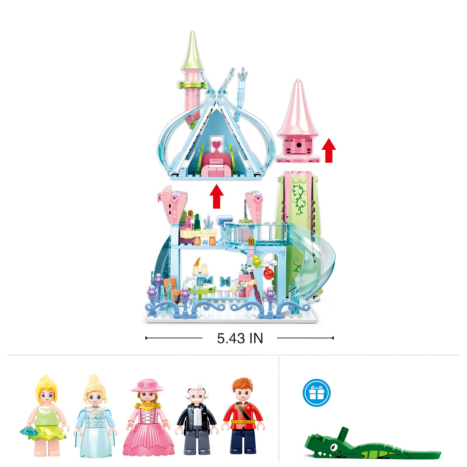 Sluban Building Blocks Toy Fairy Tale Castle Educational Learning Construction Toys Set for Kids Boys Grils (447 pcs)