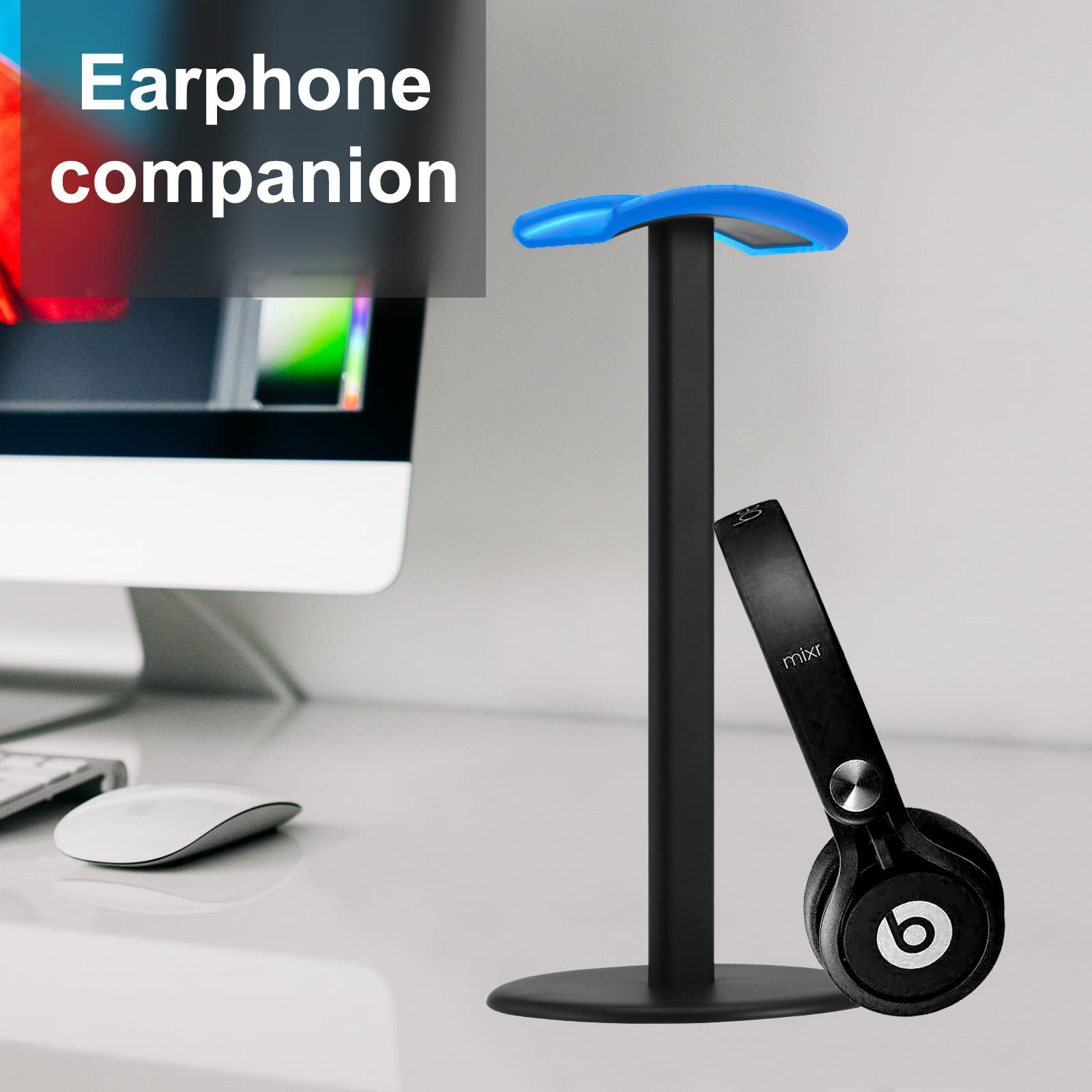 ZEXDOK 𝐇𝐞𝐚𝐝𝐩𝐡𝐨𝐧𝐞 𝐒𝐭𝐚𝐧𝐝 for Desk, Gaming Headset Stand, PC Gaming Headset Stand,Earphone Stand with Non-Slip Pad in Base, Suitable for Gamer Desktop Table Game Earphone Accessories