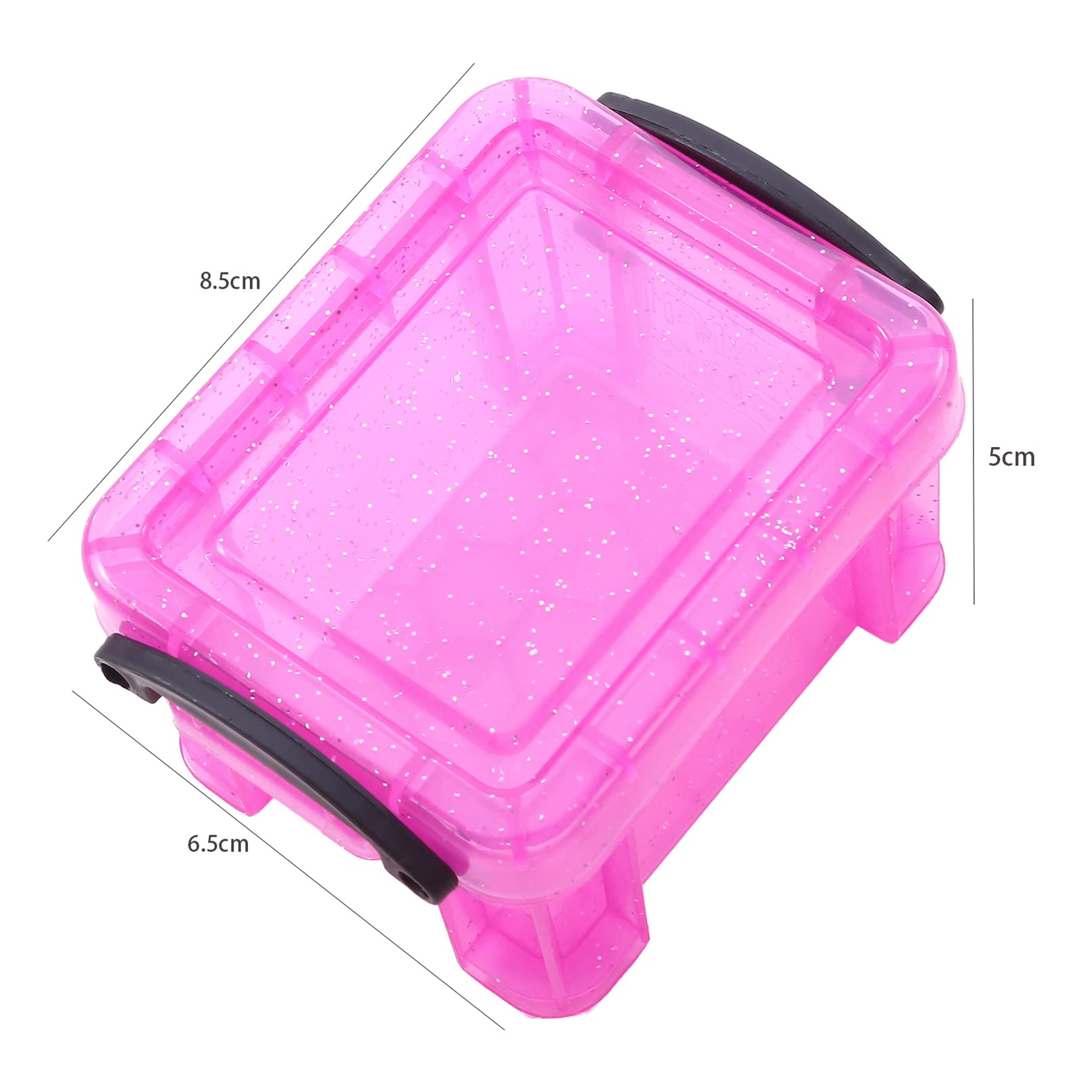 Sevenfly Family Plastic Storage Bin with Lid Medicine Box Lockable Container for Toy Desktop Jewelry Accessory Drawer Or Kitchen,Purple