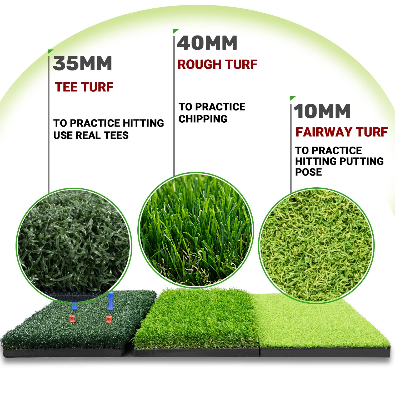 SAPLIZE Innovative Golf Practice Net, 10 x 7 ft High Impact Golf Hitting Aid Net for Backyard Driving, Chipping
