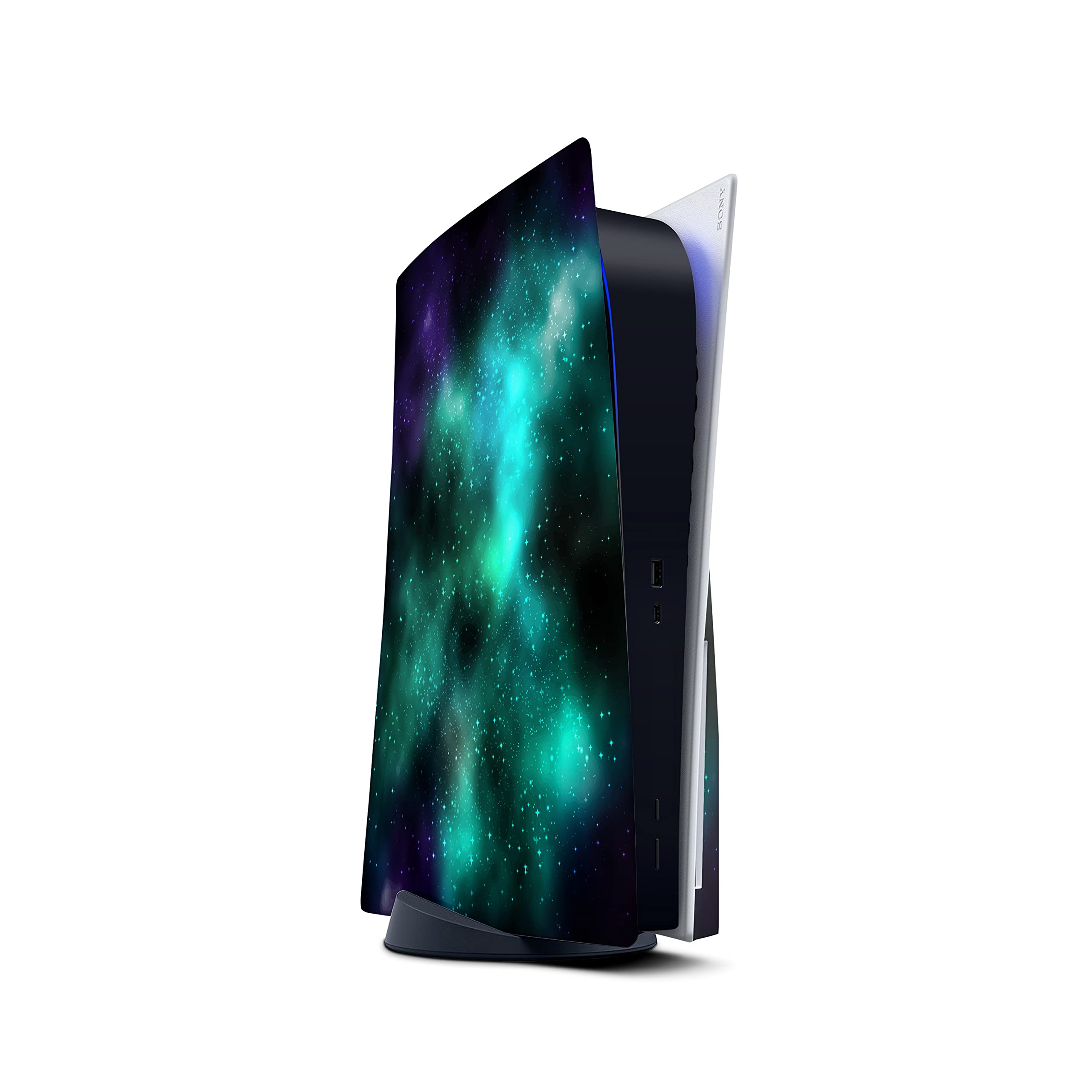 PS5 Galaxy Skin for PlayStation 5 Console and 2 Controllers, MILKY WAY skin Vinyl 3M Decal Stickers Full wrap Cover (Disk Edition)