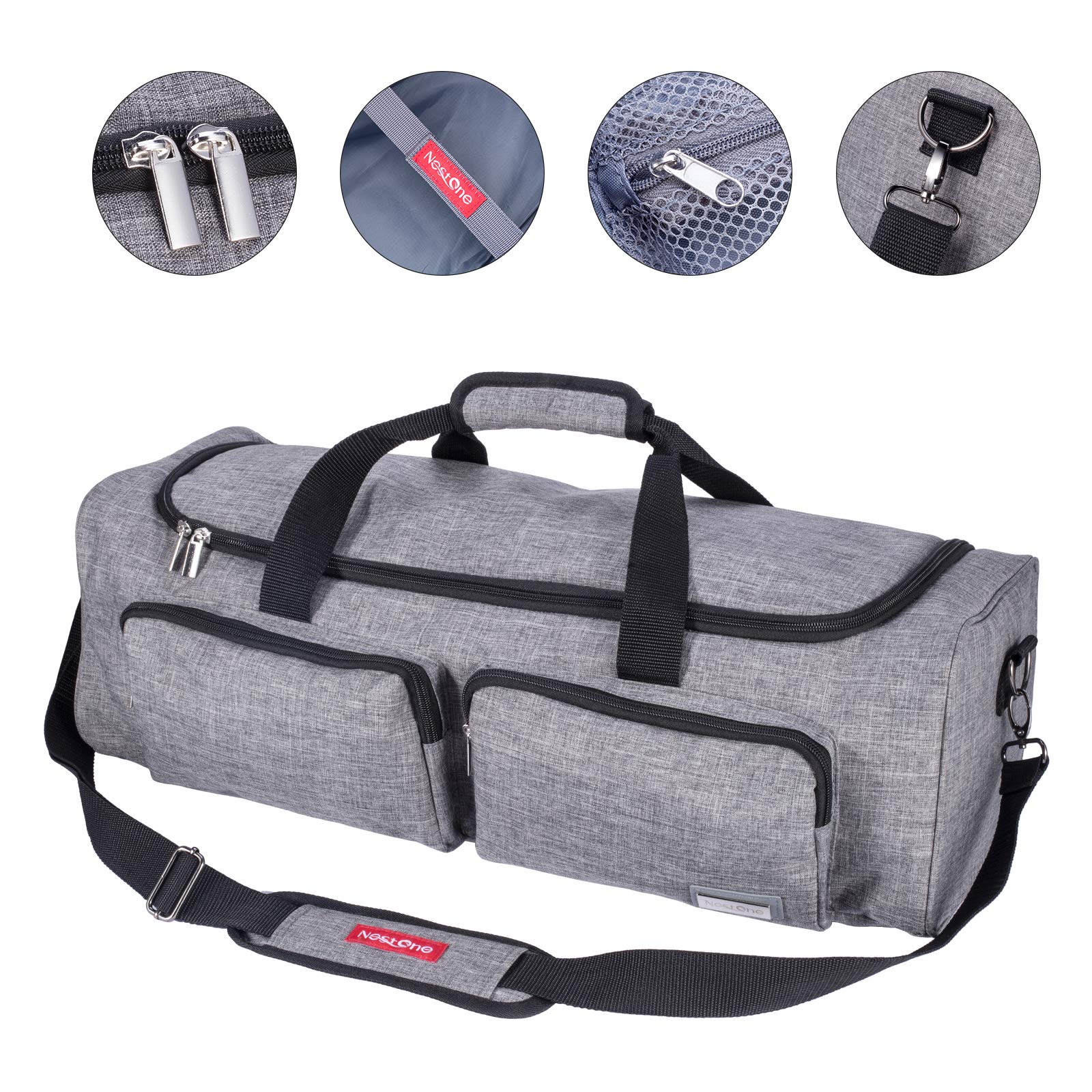 NestOne Carrying case and dust Cover for Cricut Maker, Explore air 2, Silhouette Cameo 4 and Accessories | Heavy Duty and Waterproof | Grey