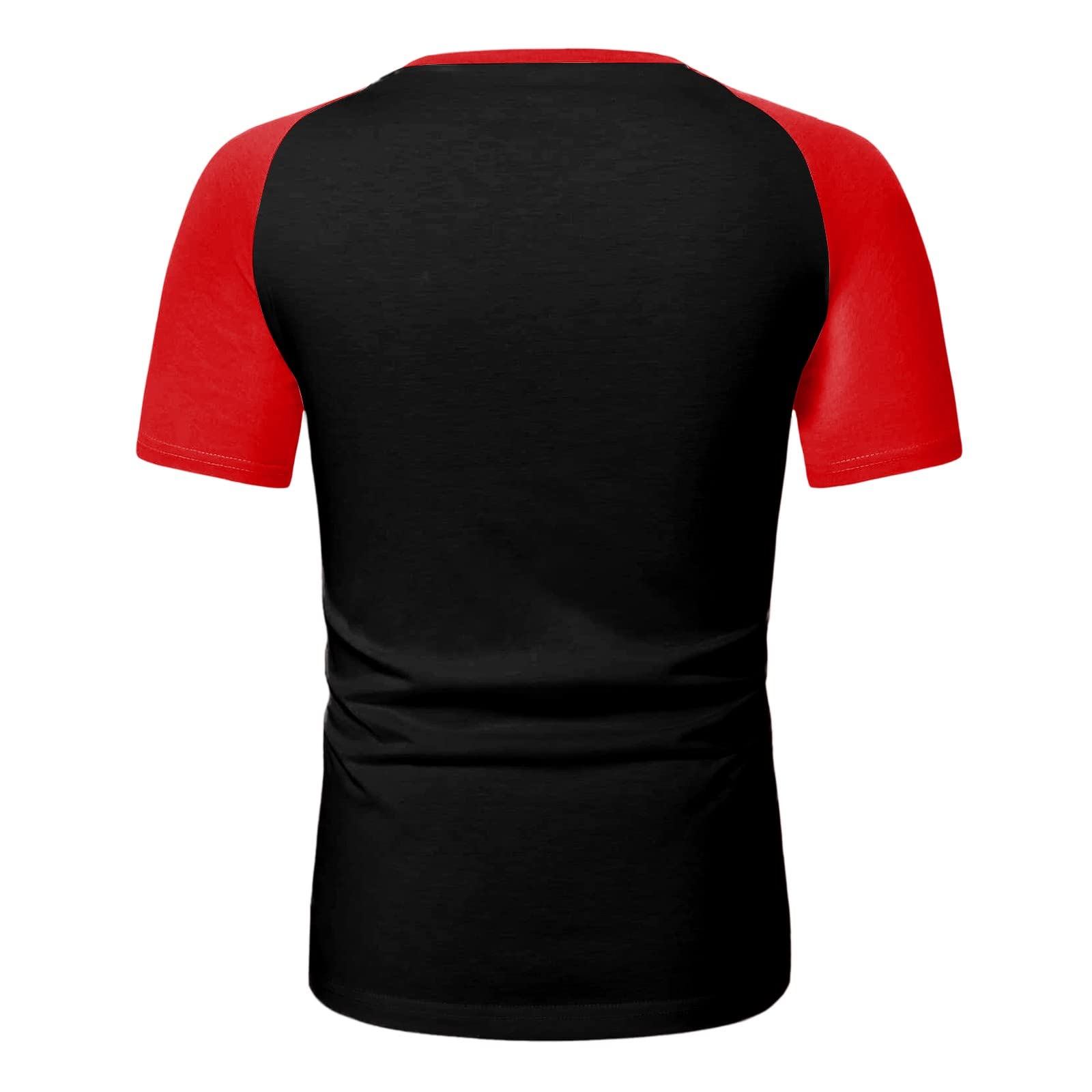 queshizhe Mens Relaxed Fit Short Sleeve T Shirt Brown Fitted Shirts Men (Hot Pink, M)