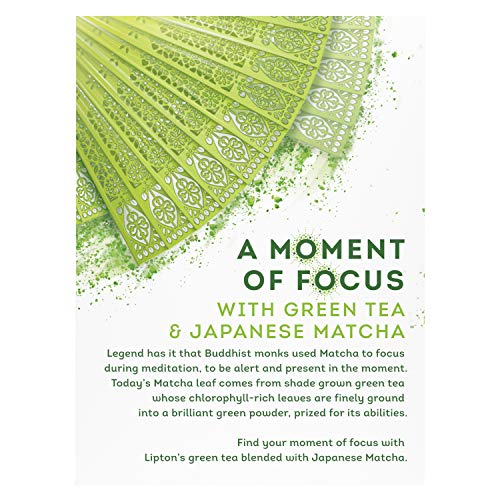 Lipton Magnificent Matcha Tea Bags with Real Matcha , 15 Count (Pack of 4)