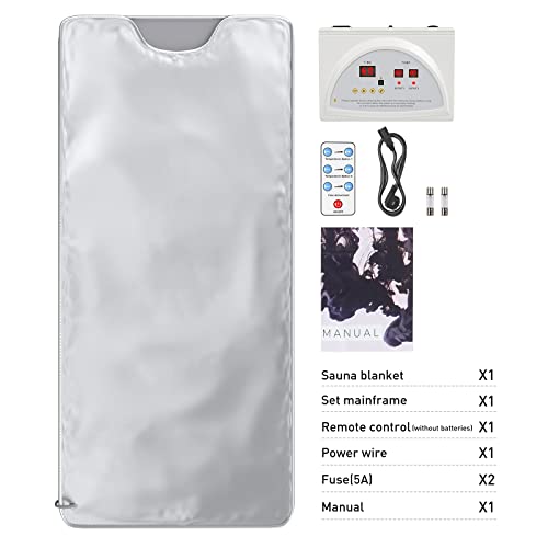 TOPQSC Sauna Blanket, Outside Smooth PU Material Far-Infrared Digital Heat Sauna, Professional Body Detox Therapy Anti Ageing Beauty Machine