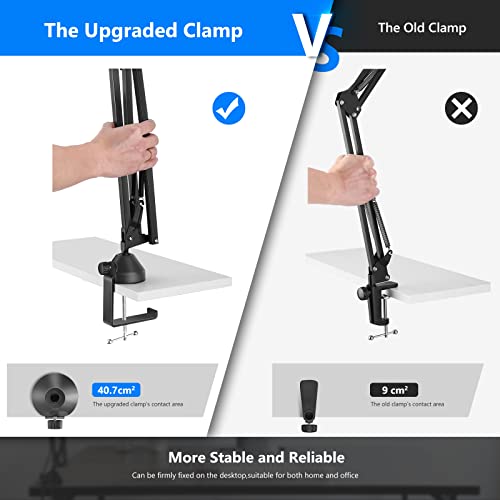 NEEWER Microphone Arm Mount, Suspension Arm Mount with Upgraded C-Clamp, Pop Filter, 3/8"-1/4" and 3/8"-5/8" Adapter, Mic Clip, Compatible with Blue Yeti Nano Snowball Ice