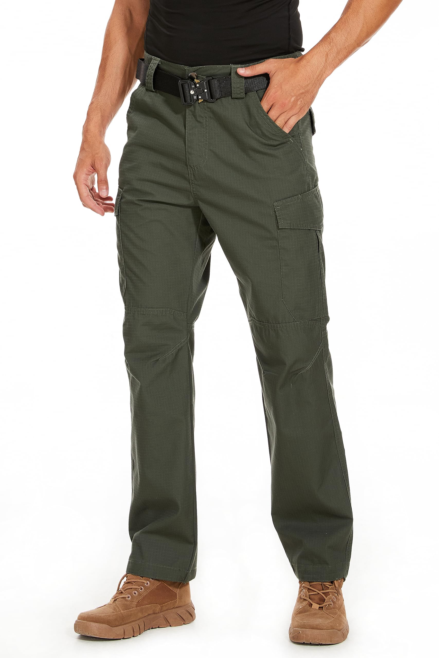 Toritours Men's Hiking Pants, Ripstop Mens Tactical Cargo Pants Lightweight Work Pants for Men Waterproof BDU Outdoor Travel Pants Classic Khaki