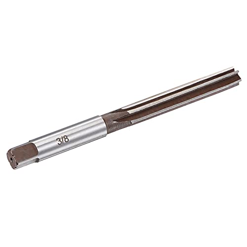uxcell 3/8" Hand Reamer H8 Accuracy Alloy Tool Steel 6 Flutes Straight Shank Milling Cutter Tool