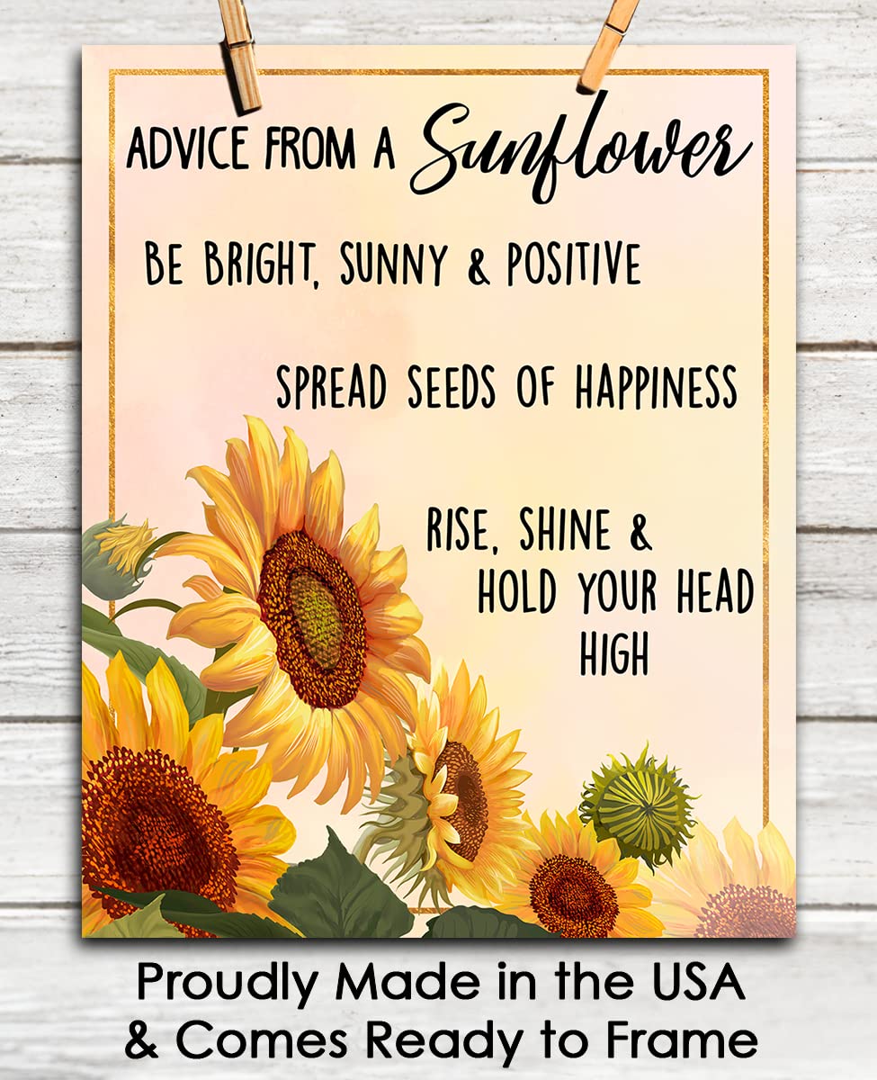 Motivational Wall Art Office Decor for Men & Women: "Hold Your Head" High 8x10 Inspirational, Motivational Poster & Positive Affirmations Wall Decor for Kids