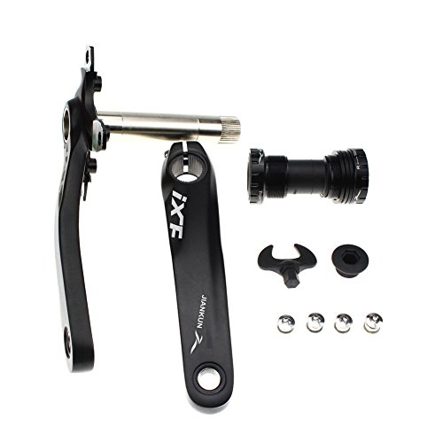 Litetop Bike Crank Arm Set Mountain Bike Crank Arm Set 175mm 104 BCD with Bottom Bracket Kit and Chainring Bolts for MTB BMX Road Bicyle, Compatible with Shimano, FSA (1 Pair)