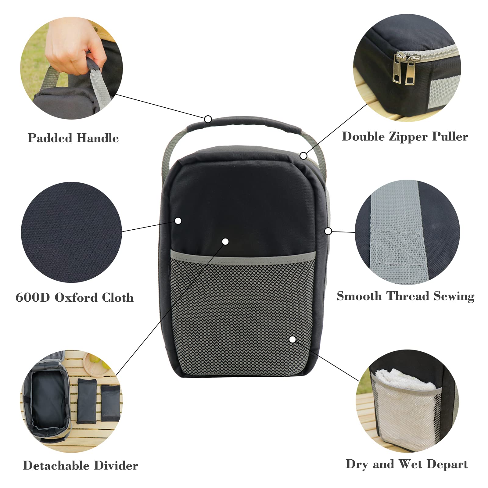 PSKOOK Camping Cookware Kits Storage Bag Carry Bag for Pot Pan Gas Canister Backpacking Stove Storage Case Tote Bag for Outdoors