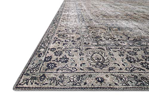 Loloi LAYLA Collection, LAY-06, Taupe/Stone, 9'-0" x 12'-0", 13" Thick, Area Rug, Soft, Durable, Vintage Inspired, Distressed, Low Pile, Non-Shedding, Easy Clean, Printed, Living Room Rug