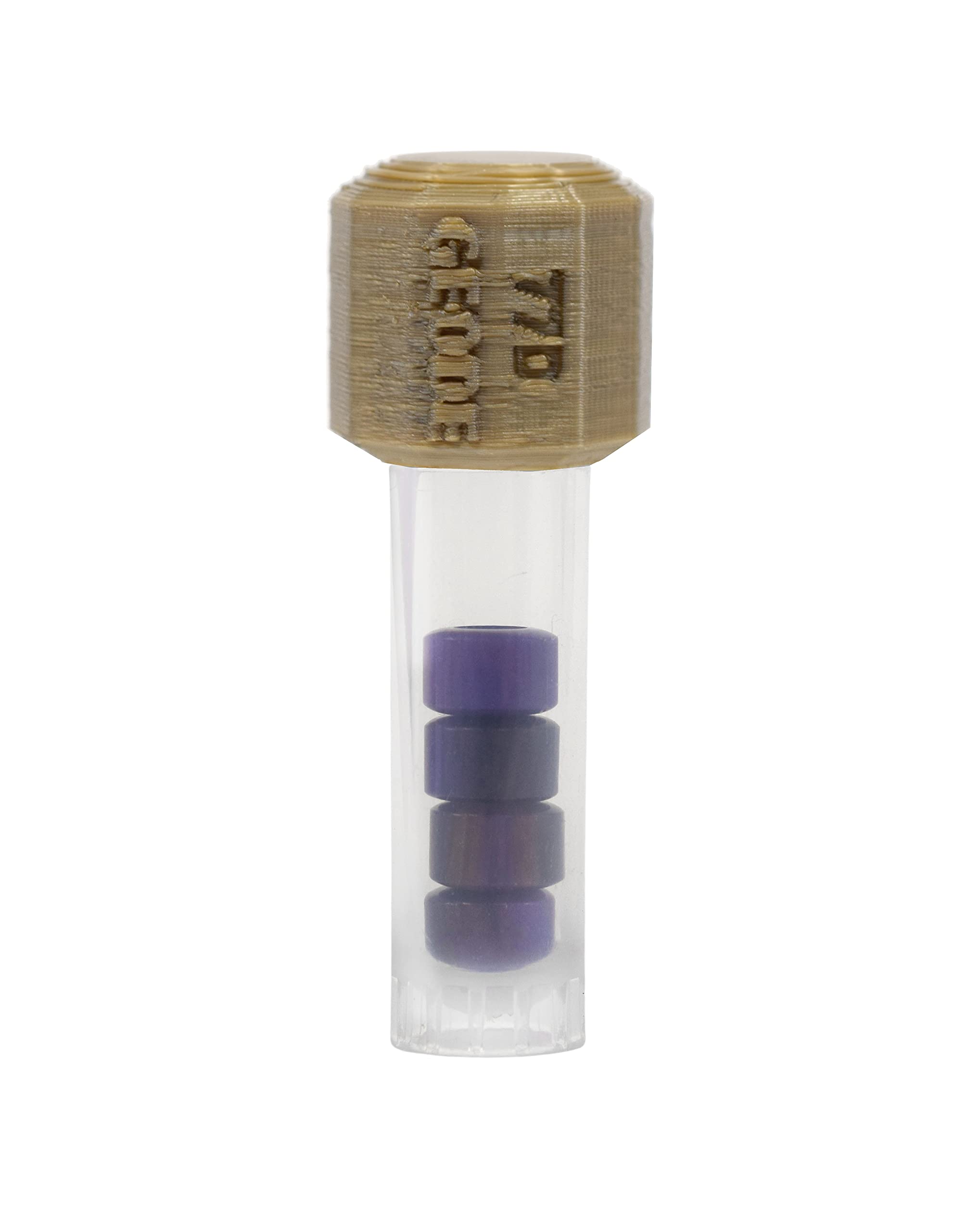 Teak Tuning Apex 77D Urethane Fingerboard Wheels, New Street Shape, 7.7mm Diameter, ABEC-9 Stealth Bearings - Geode Series - Made in the USA - "Grape Agate Swirl" Colorway