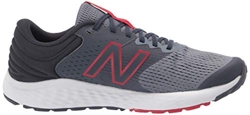 New Balance Men's 520 V7 Running Shoe, Grey/Red, 12 X-Wide