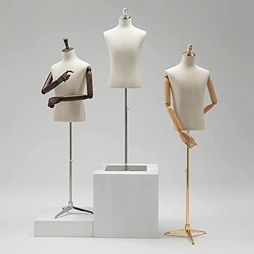 Male Sewing Tailors Dummy Dressmakers Dummies Torso Body Dress Form Height Adjustable Professional Tailors Dummy Arms Male Mannequin