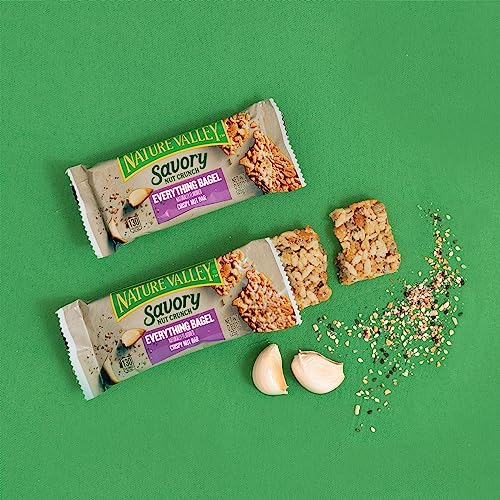 Nature Valley Savory Nut Crunch Bars, Everything Bagel, 0.89 oz, 5 bars