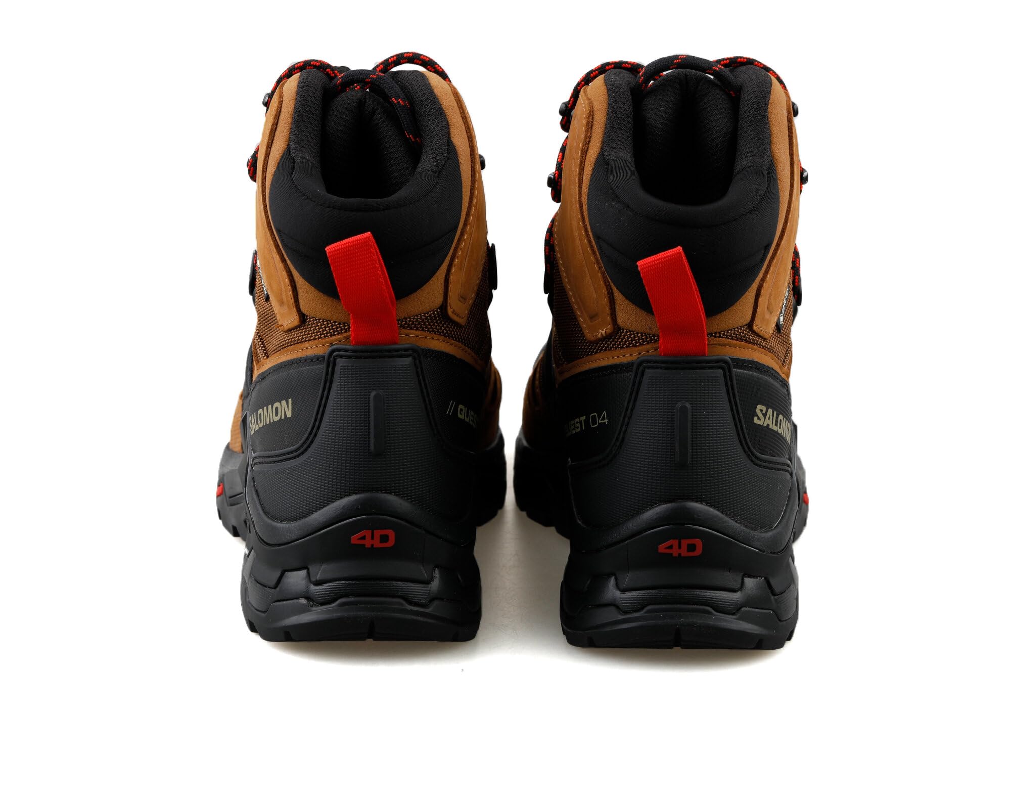 Salomon Quest 4 GTX Hiking Boots Mens Sz 11.5 Rubber/Black/Fiery Red
