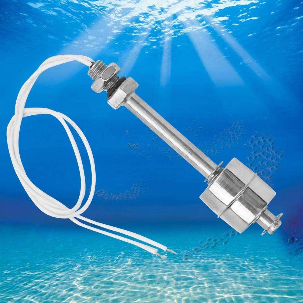 Liquid Level Sensor, 0~220V Stainless Steel Liquid Water Level Sensor Controller Float Switch for Pool Can 100mm