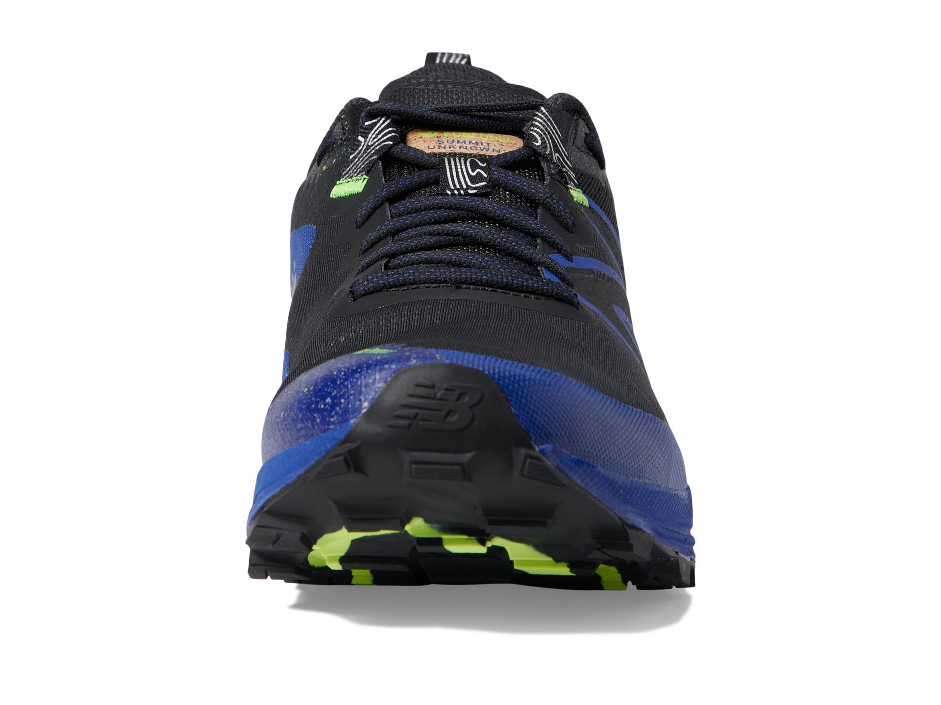 New Balance Men's FuelCell Summit Unknown V3 Trail Running Shoe, Infinity Blue/Black/Vibrant Spring, 11.5