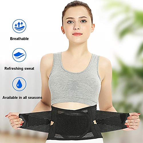 Lumbar Support Belt Heated Lumbar Support Belt Lightweight Lower Back Brace for Pain Relief and Injury Prevention with Removable Functional Gasket Unisex Back Braces for Lower Back Pain Relief
