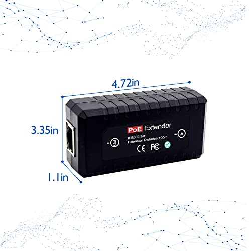 ThePoEstore 5-Pack PoE Extender PoE Repeater,1 Port Supported,10/100Mbps,15.4W Comply with IEEE 802.3af,Power Over Ethernet Switch for Security PoE Camera Over Cat5/Cat6