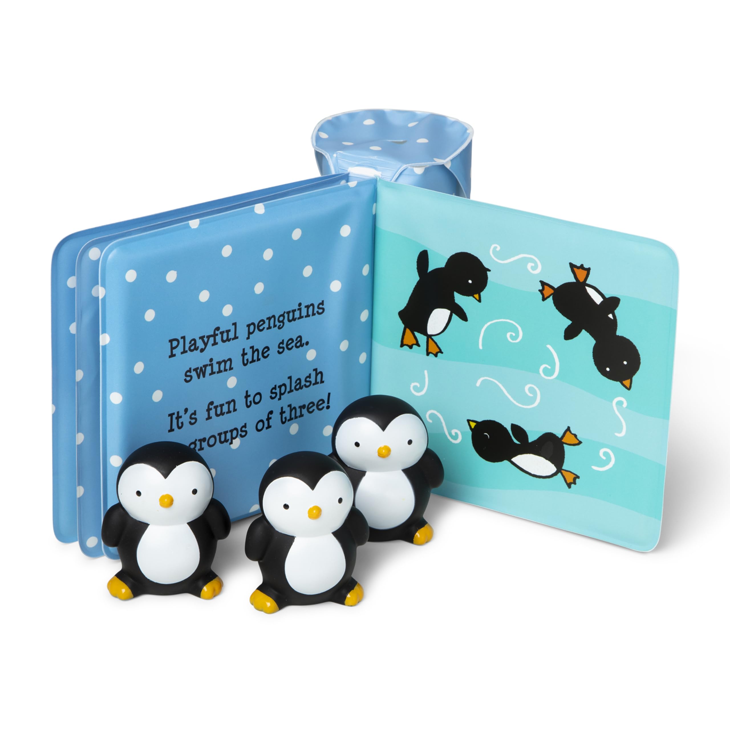 Melissa & Doug Childrenâ€s Book - Float-Alongs: Playful Penguins (Bath Book + 3 Floating Penguin Toys), Small, Multi