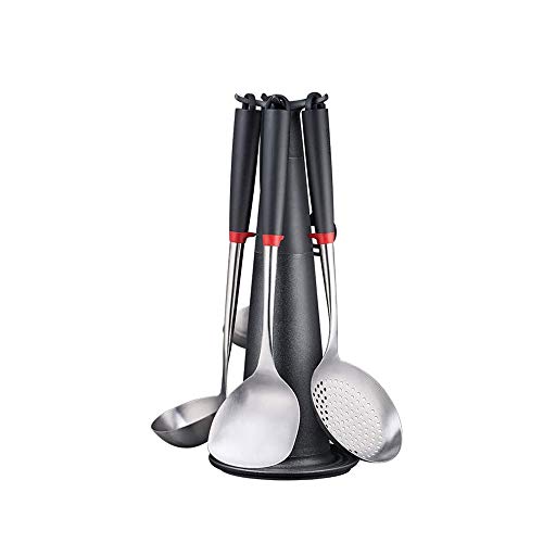 LMMDP Kitchen Utensils Stainless Steel Kitchen Gadget Cooking Tool Spatula Shovel Soup Spoon Kitchenware Set Cookware Cook Tools