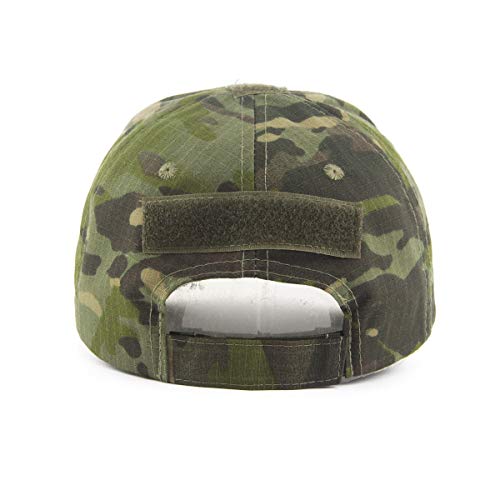 Masktide Snake Camouflage Camo Baseball Cap with American Flag USA Tactical Operator Army Military Hat for Shooting Hunting