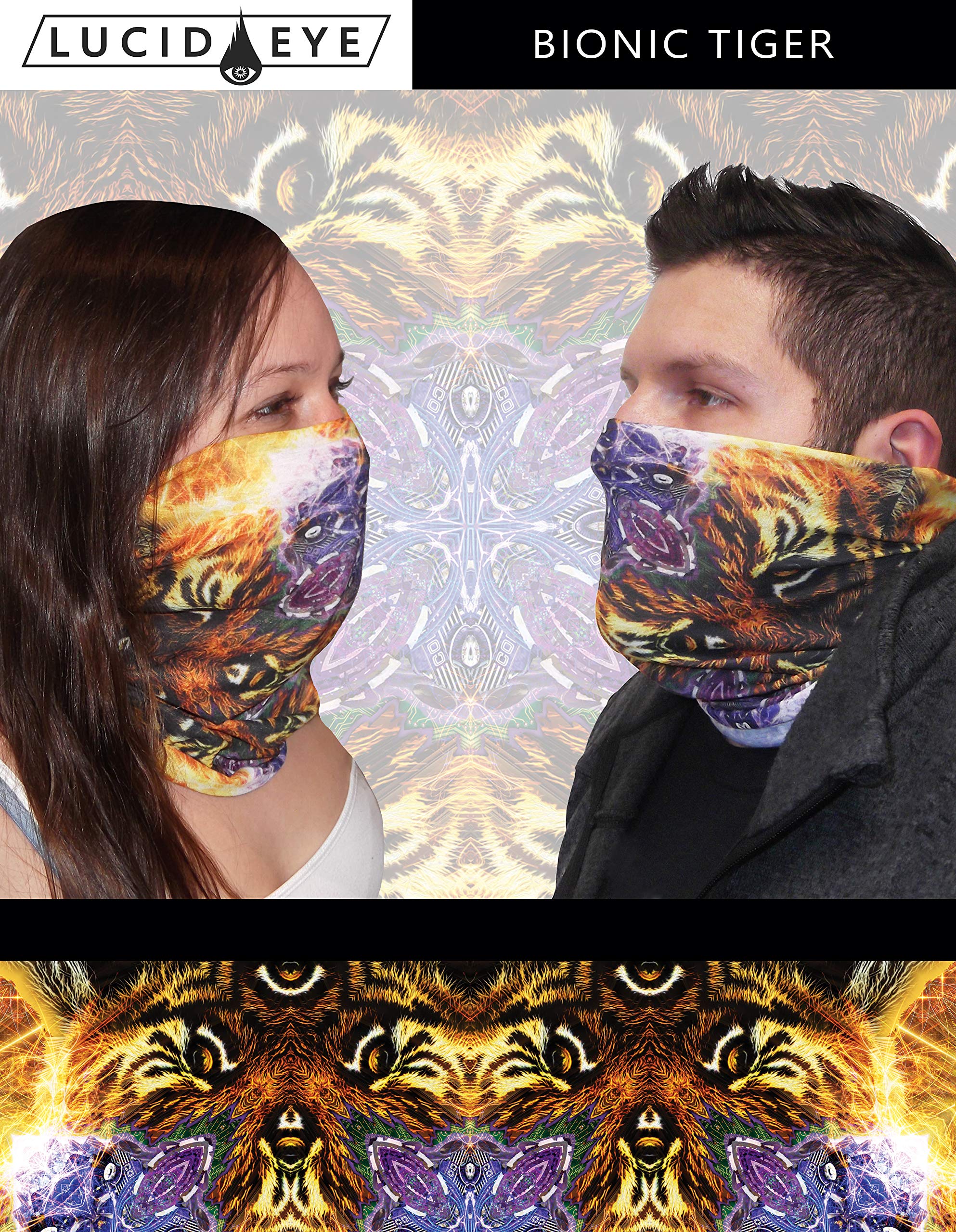 Lucid Eye Neck Gaiter Multipack 3PCS, Rasta Festival Series, Stretchy Tube Scarf