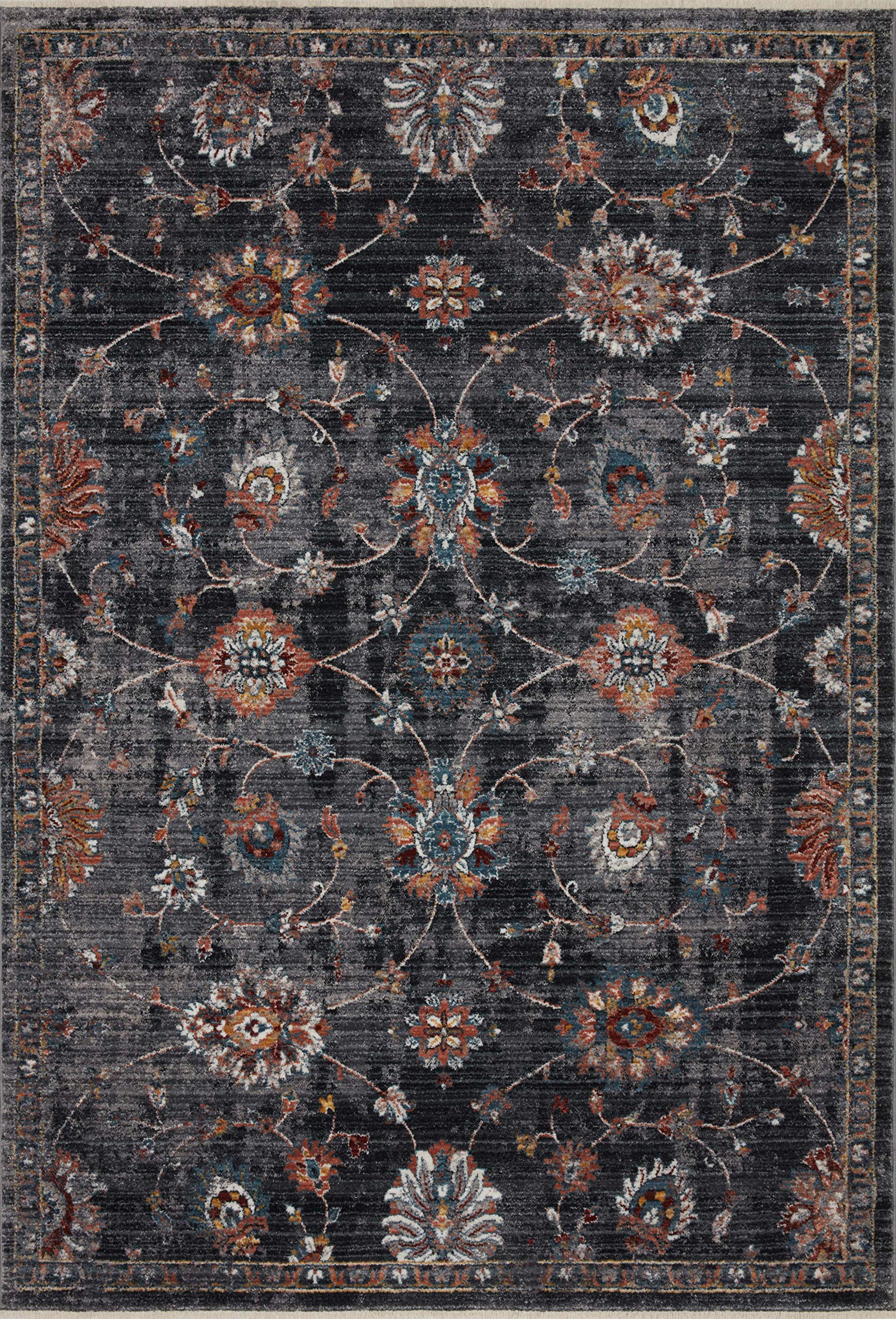 Loloi II Samra Collection SAM-08 Charcoal/Multi 2'-3" x 3'-10" Accent Rug