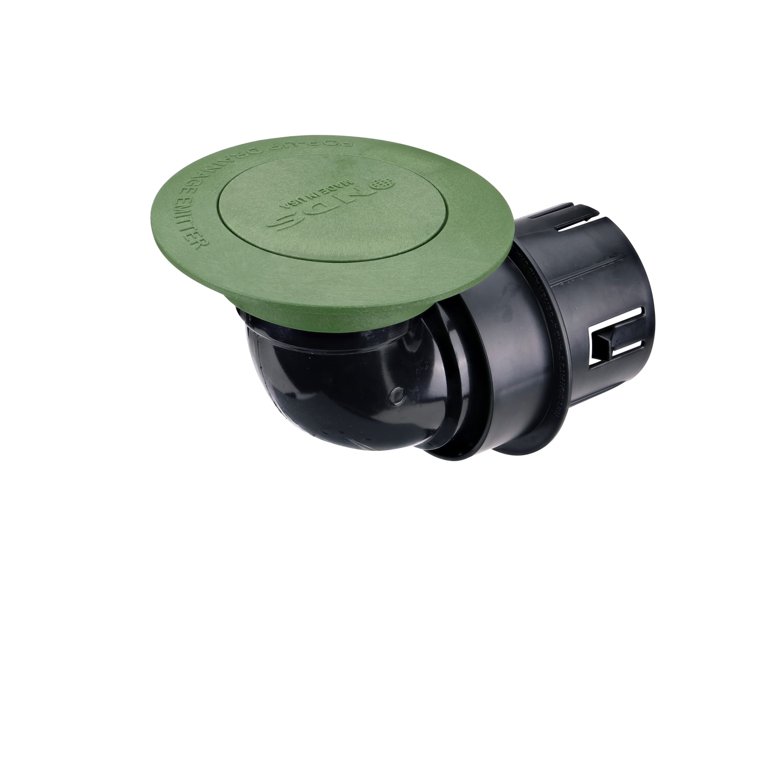 NDS 420C Pop-Up Drainage Emitter & 430 Pop-Up Drainage Emitter with Elbow and Adapter for 3 in. & 4 in. Drain Pipes, Works with Drainage Systems Including Catch basins, Green Plastic