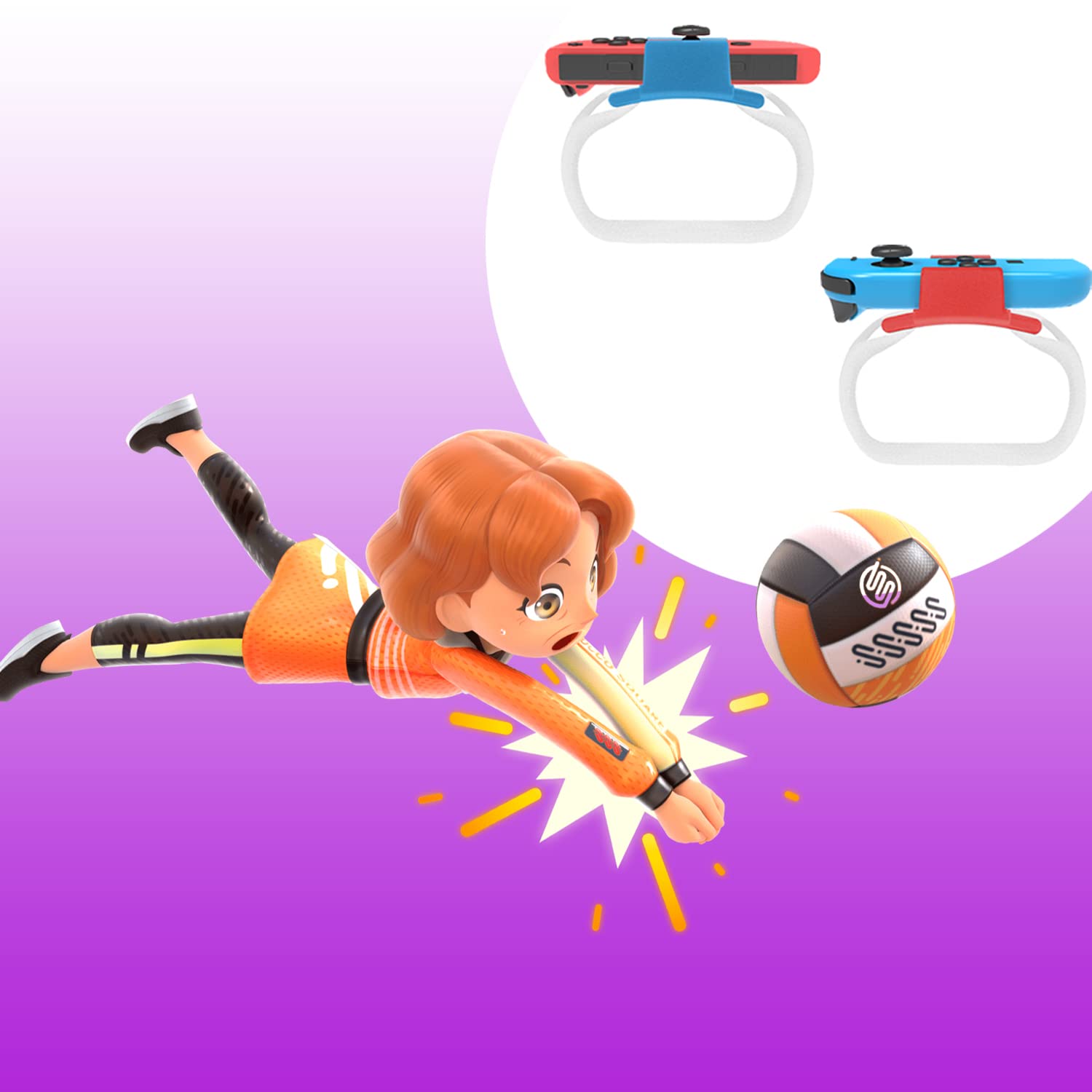 Switch Sport Accessories Bundle for Nintendo Switch Sport Game,Cenxaki 10 in 1 Kit for Switch/Switch OLED Family Sport Game with Joycon Grip,Chambara,Bowling Grip and Tennis/Badminton Rackets