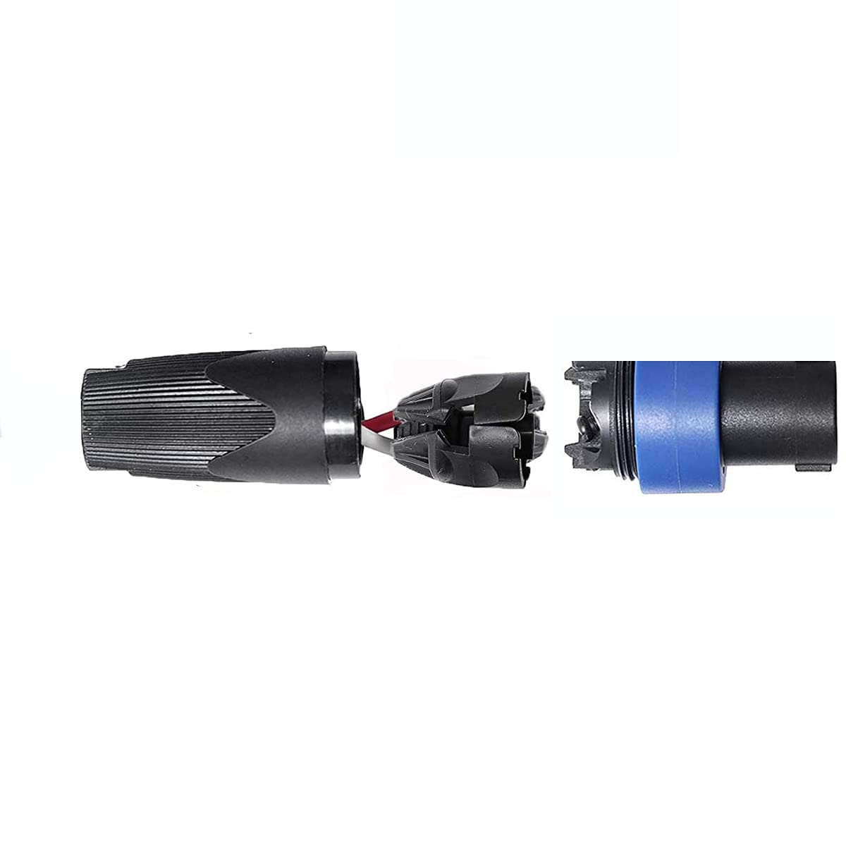 ROCMUZZK 2 Pack 30ft Speakon to 1/4 Inch Male Speaker Cable, 30 feet 6.35mm Stereo Audio Connection Cord, 12 Gauge AWG Wires