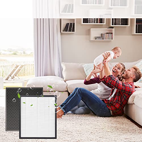 LV-PUR131 Replacement Filters Compatible with LEVOIT Air Purifier Models LV-PUR131s and LV-PUR13, LV-PUR131-RF, 2 Pack True HEPA and Activated Carbon Filters