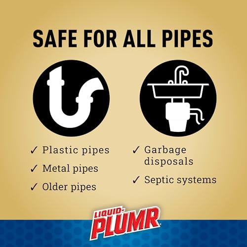Liquid-Plumr Pro-Strength Clog Destroyer Gel with PipeGuard, Liquid Drain Cleaner - 80 Ounces (Package May Vary)