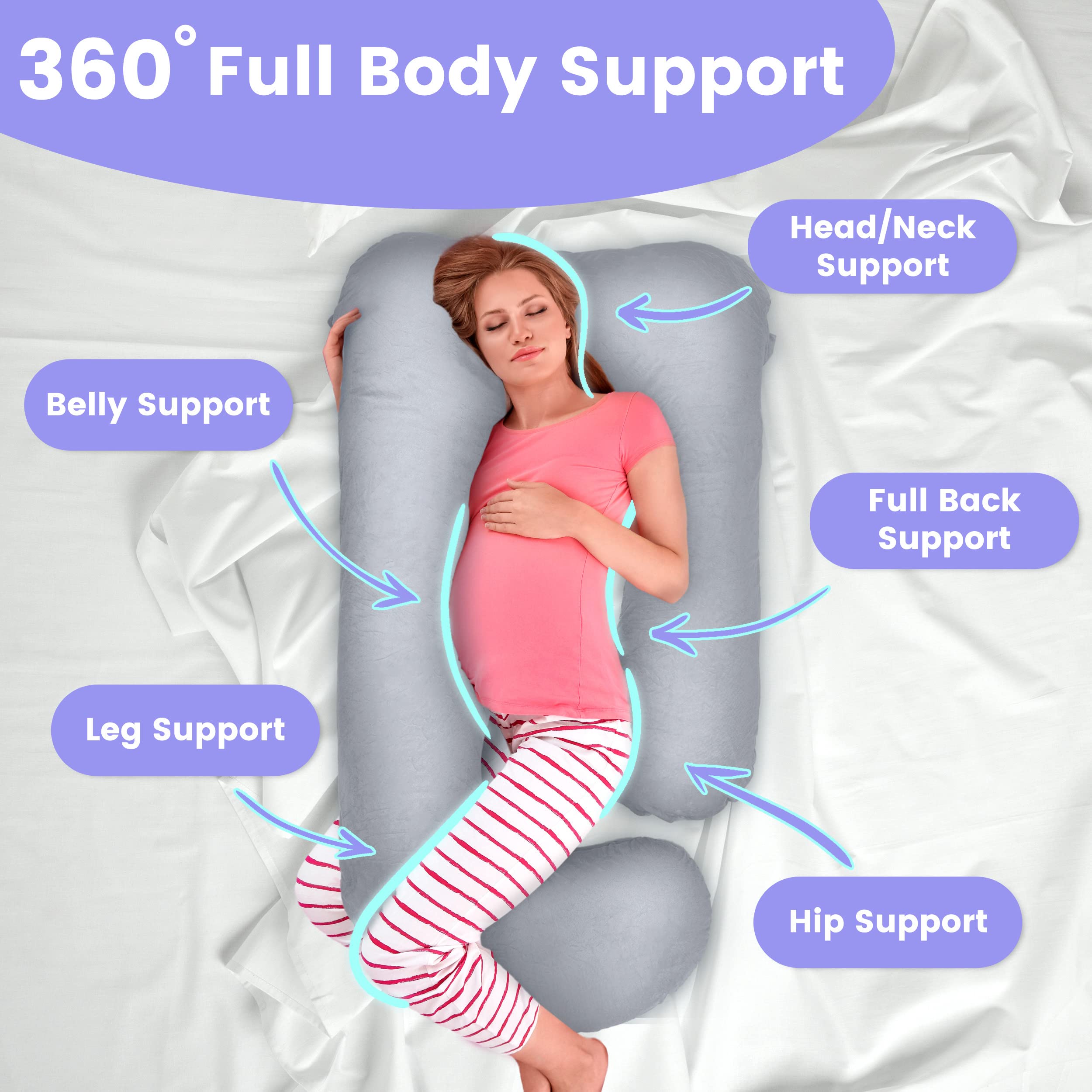 ORNAMIC Pregnancy Pillows for Sleeping