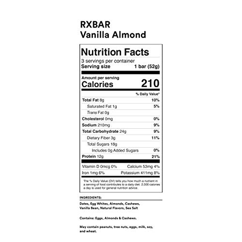 RXBAR Protein Bar, Variety Pack, 10 Flavors, 55oz Box (30 Bars)