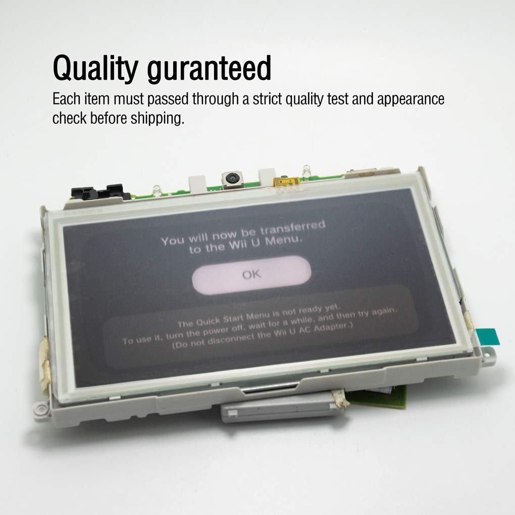 TOMSIN Replacement LCD & Touch Screen Glass Digitizer Repair Part for Wii U Gamepad