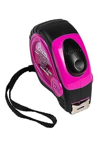 The Original Pink Box 25-Foot Auto-Locking Tape Measure, Pink