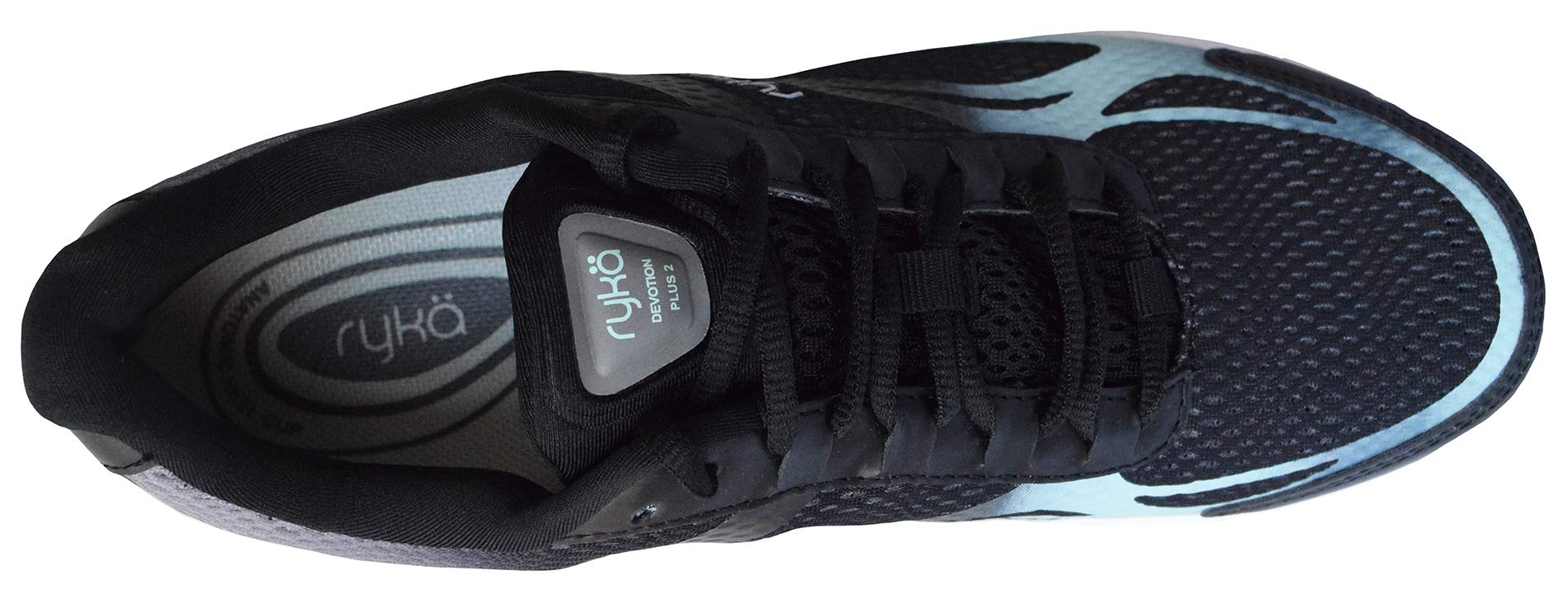 Ryka Women's Devotion Plus 2 Black/Mint Walking Shoe 6 W