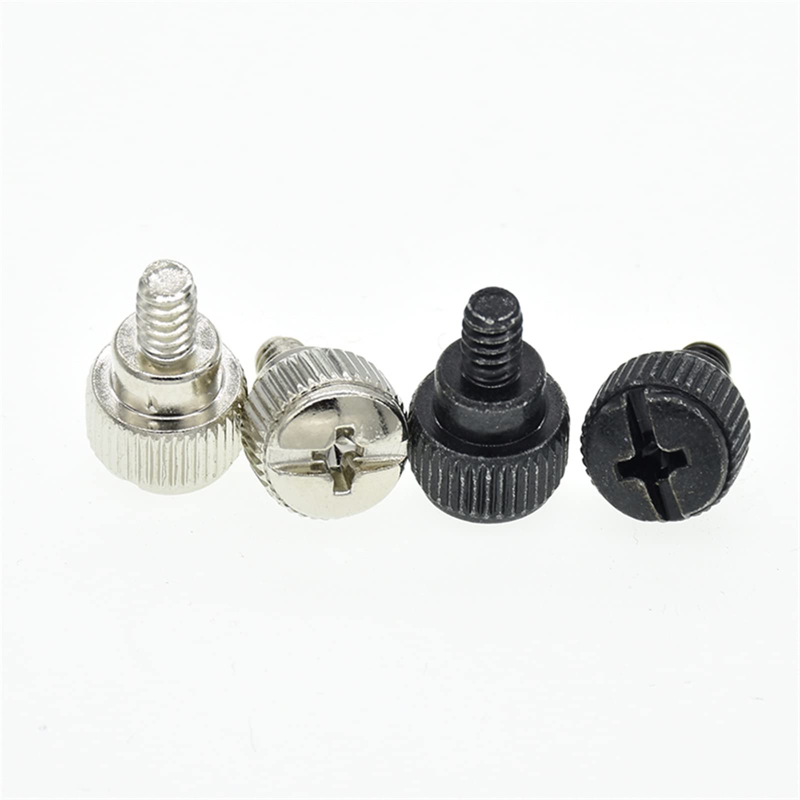 XADITON 10Pcs 6#-32 * 5 Computer PC Case Cooling Round Toolless Adjustment Screw Thumbscrews Thumb Screw M3.5 (Color : Black)