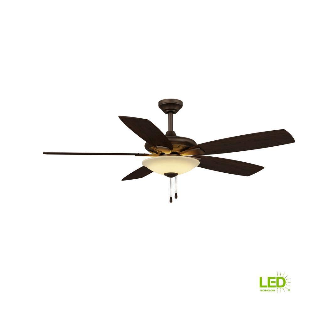Menage 52 in. Integrated LED Indoor Oil Rubbed Bronze Ceiling Fan