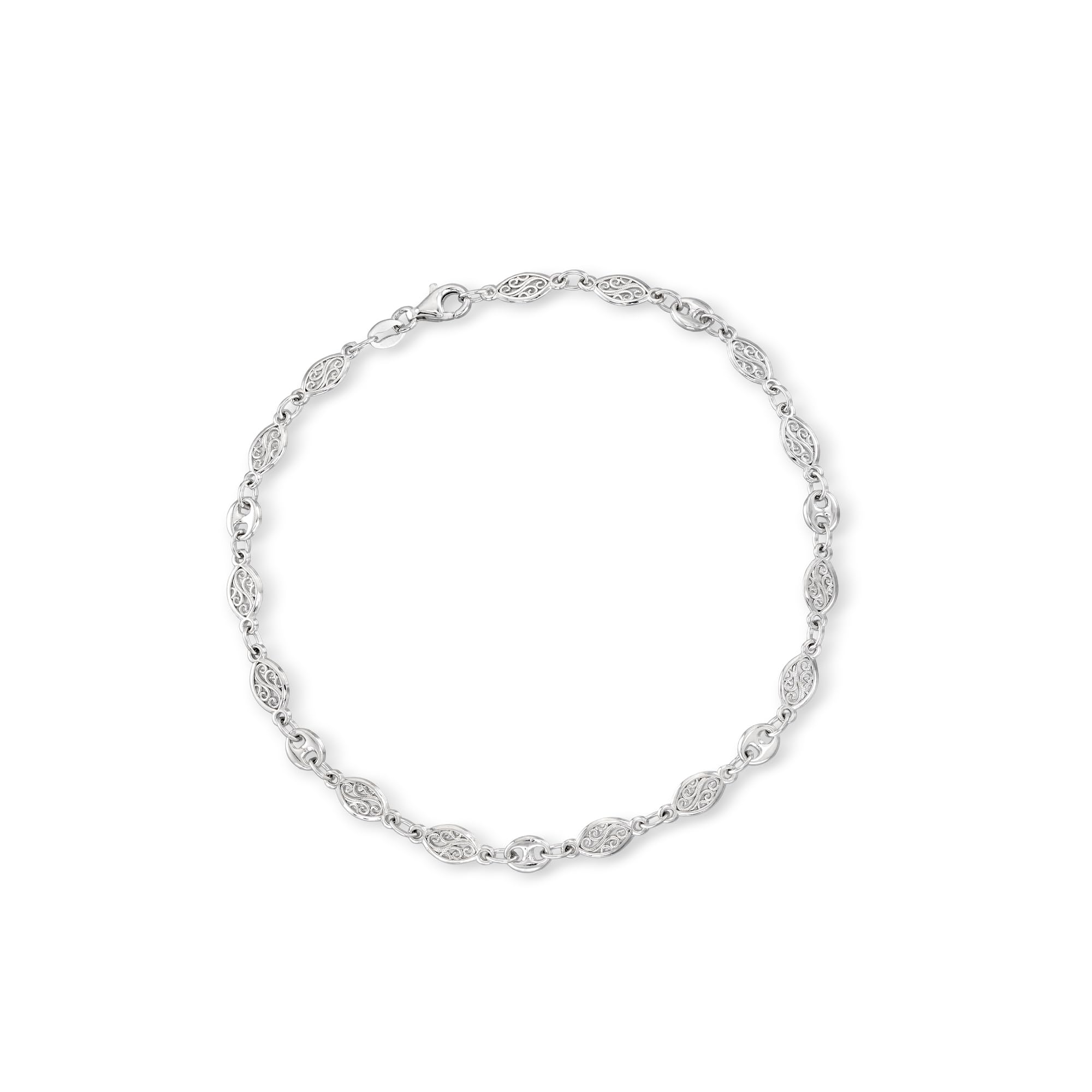 Ross-Simons 7-7.5mm Cultured Pearl and Sterling Silver Jewelry Set: 2 Anklets. 10 inches