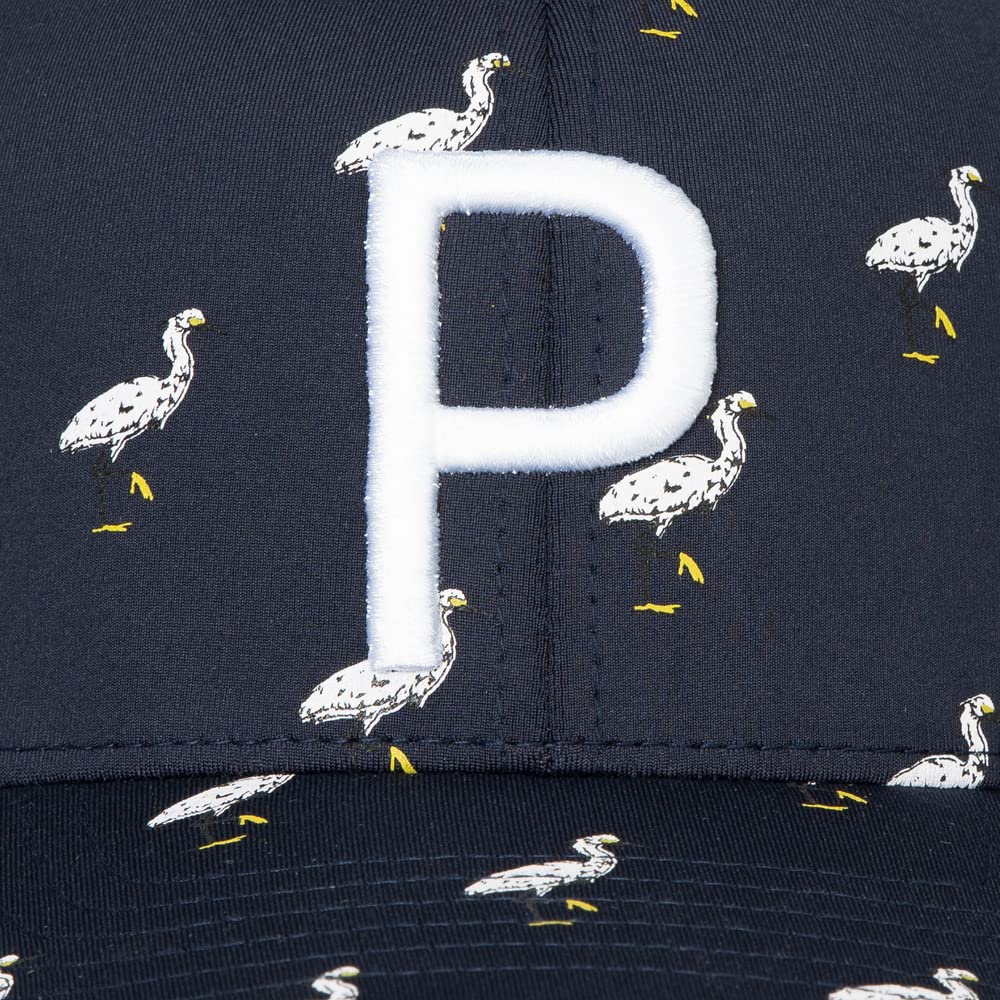 Puma Golf Men's Egrets P Hat, Navy Blazer, One Size